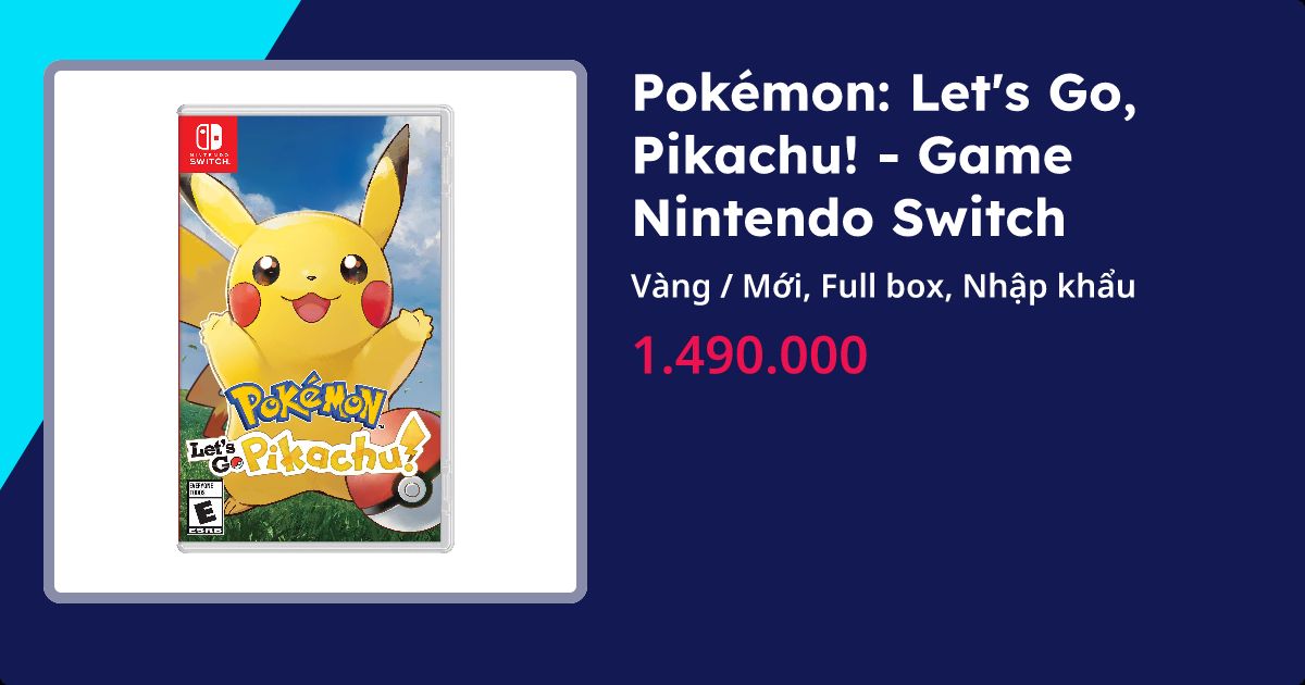 Pokémon: Let's Go, Pikachu! - Game Nintendo Switch | 06/2025 - Thinkpro.vn